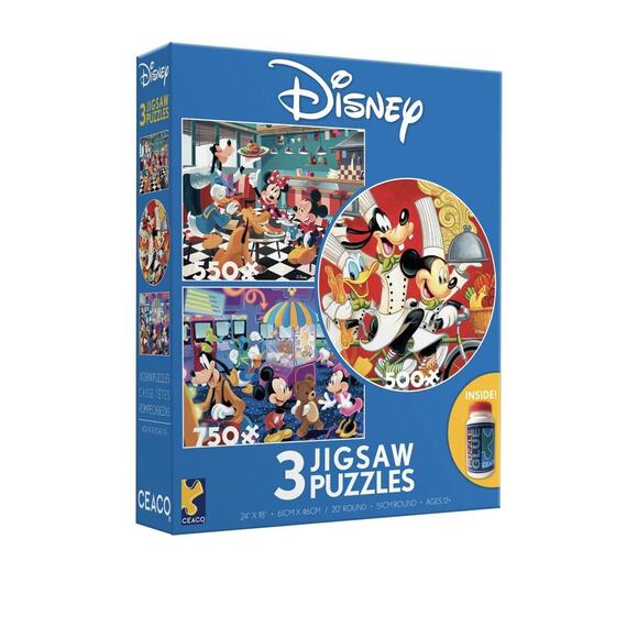 ceaco | Games | Ceaco 3 N Disney Jigsaw Puzzles Mickey Minnie Mouse And ...